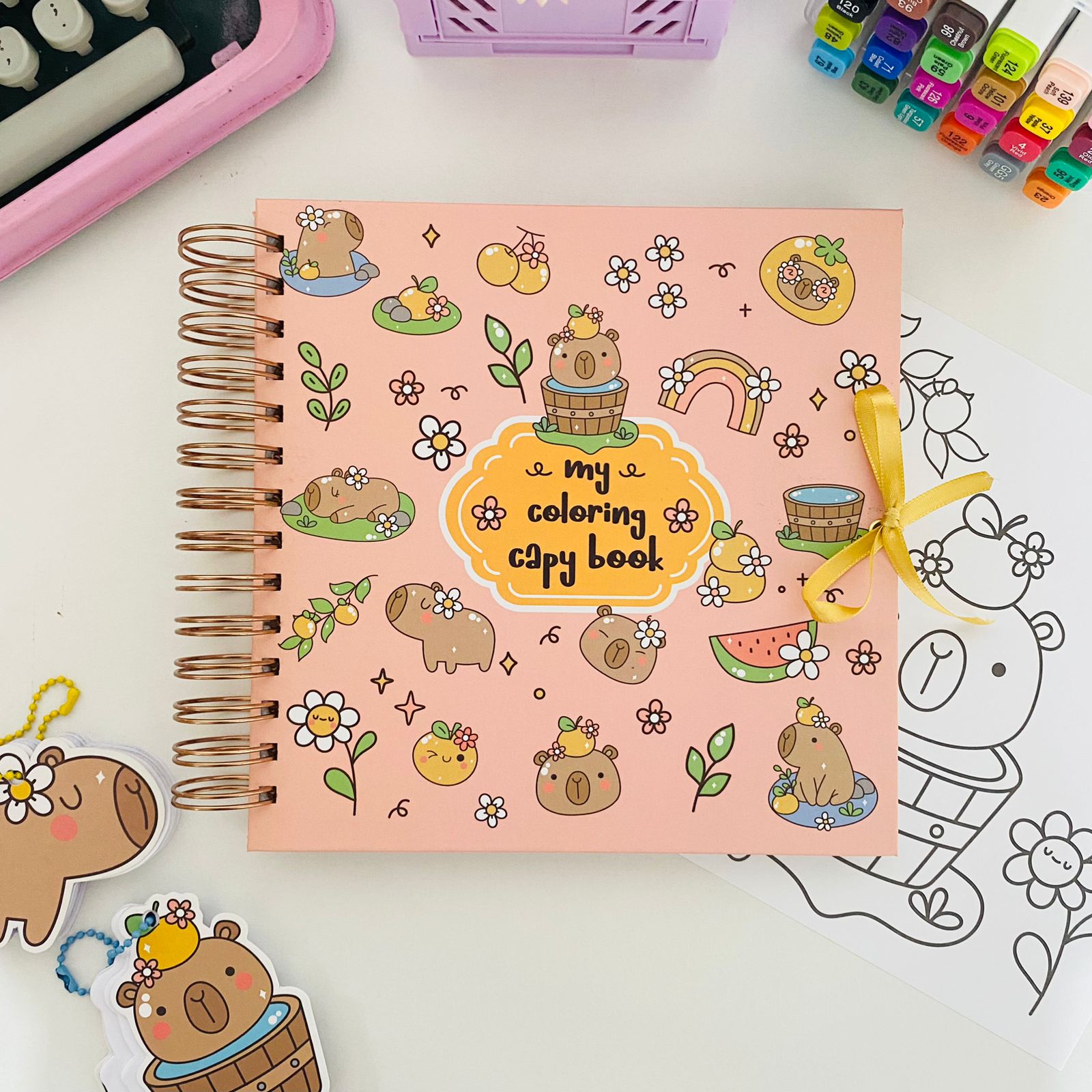 Caderno de Colorir Capivaras - My Coloring Capy Book - Aquarela do Vale ...