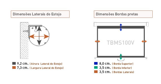 TELA DE PROJEÇÃO RETRÁTIL MANUAL TBMS100V (2.03X1.52M) - smaxtech