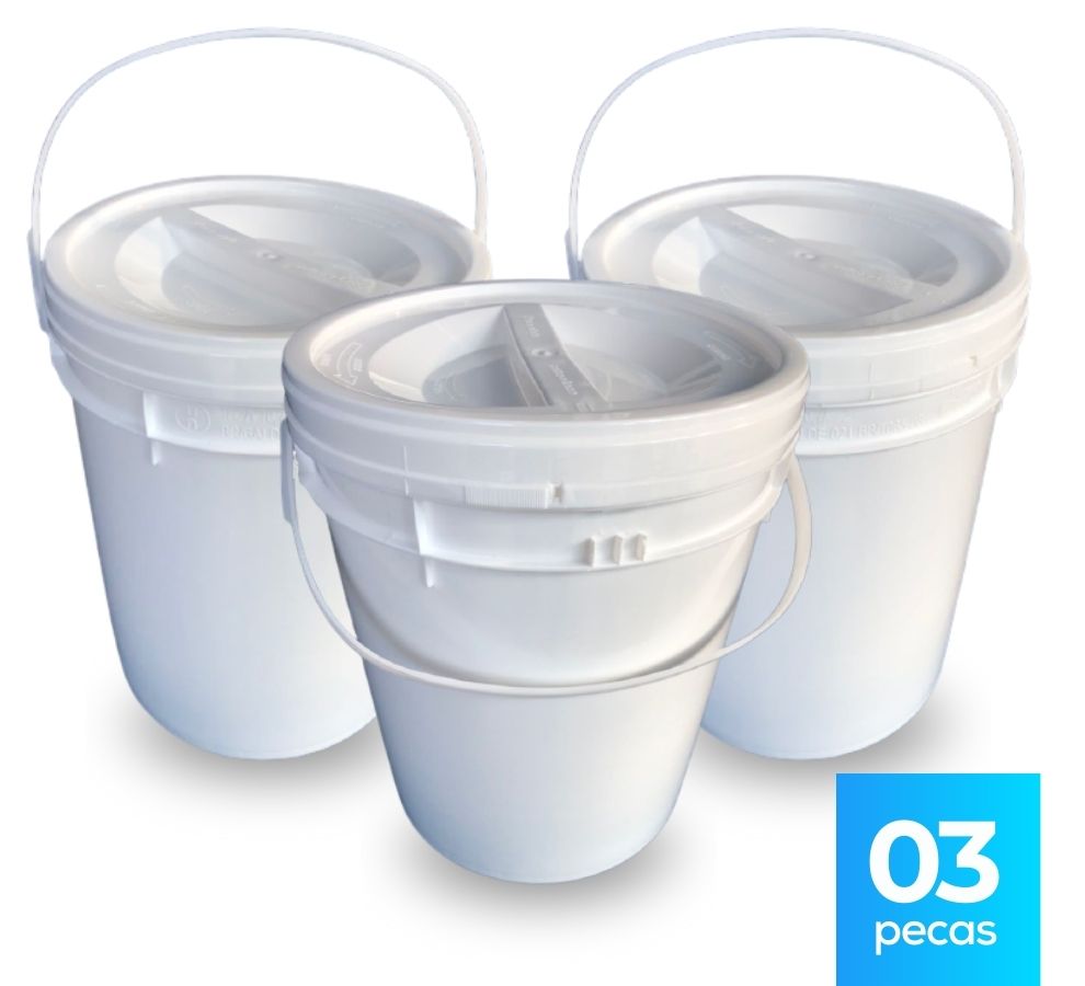 Balde com Tampa de Rosca para Armazenar Alimento. Embalagem BPA FREE ...