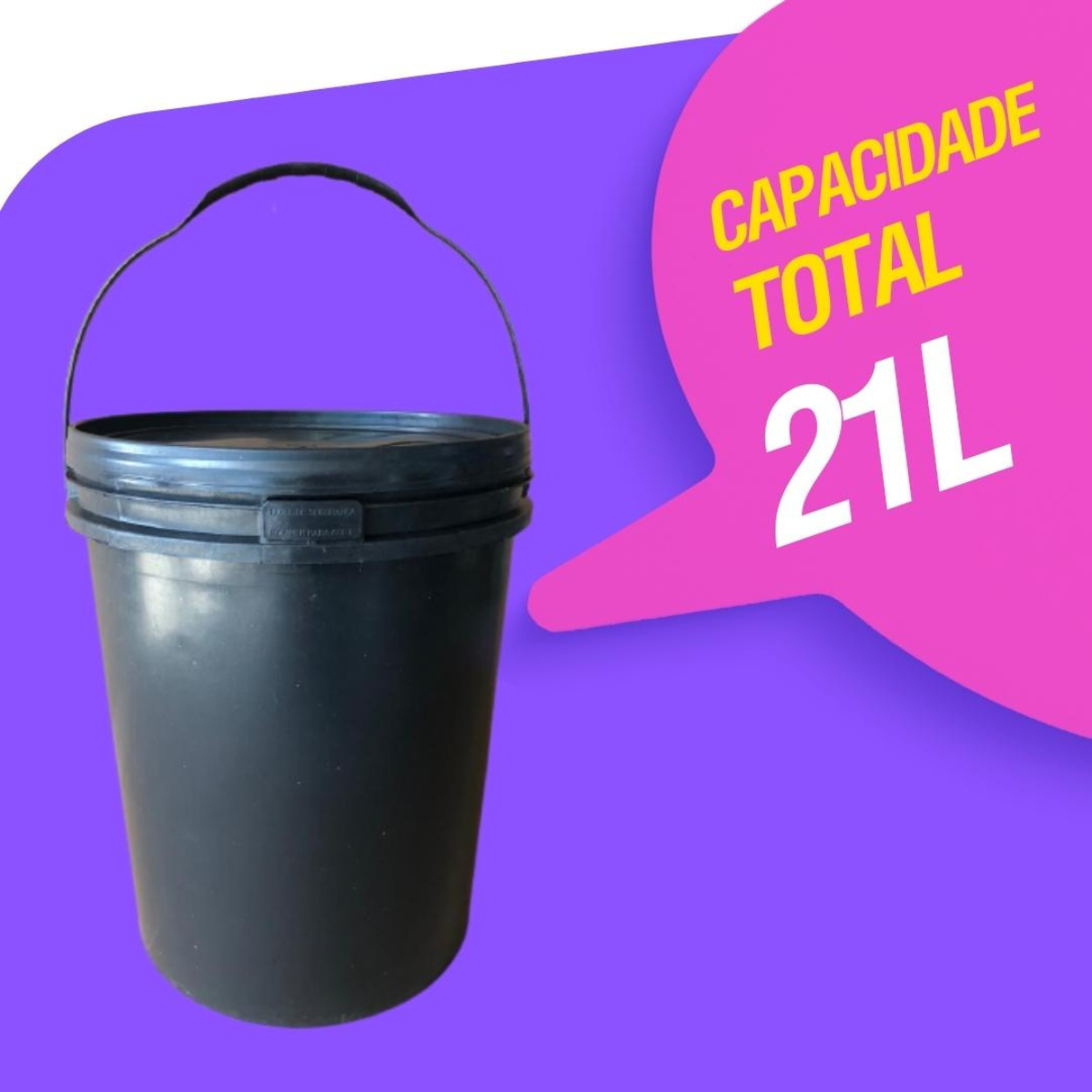 Balde de Fabrica com Tampa Lacre e Alça. Super Resistente Nastripack ...