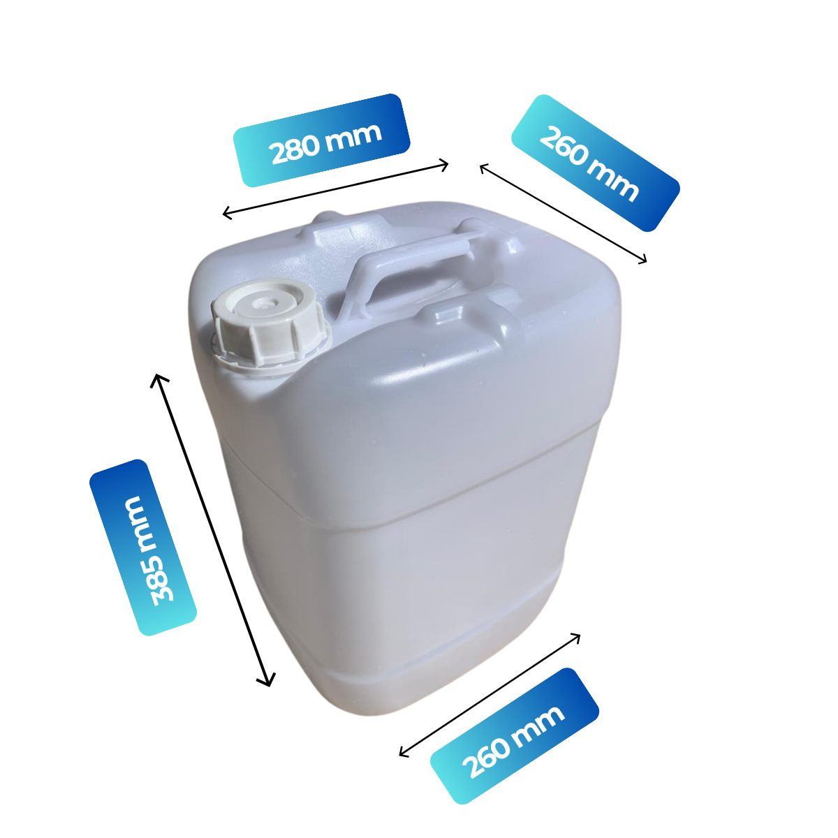 Bombona Natural Translucida de 20L com Tampa Lacre Rosca Nastripack - Nastripack Embalagens