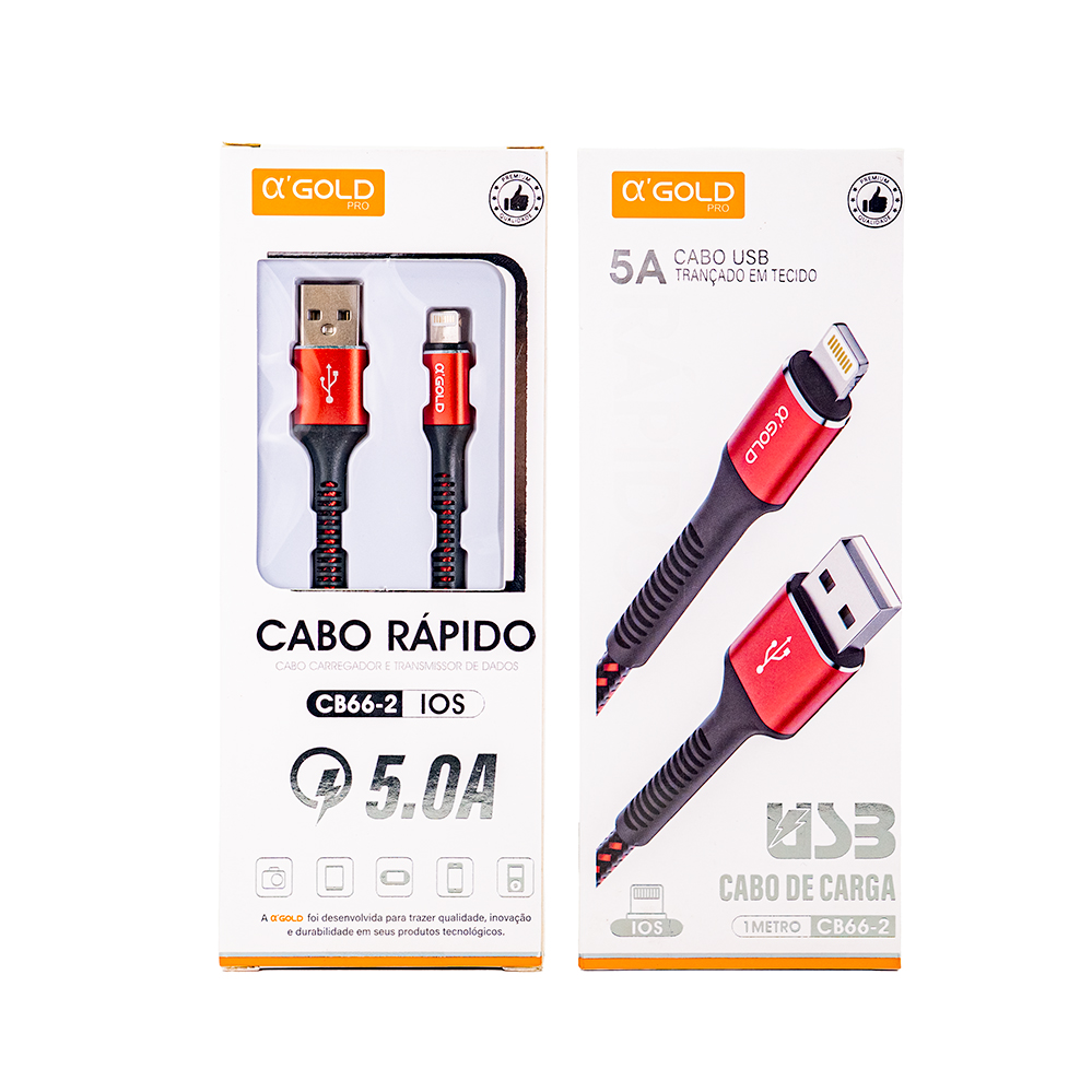 Cabo Ios 1m 5.0a Agold Cb662 - Distribuidora Nanuque