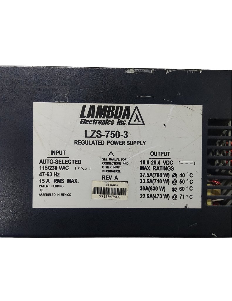 Fonte de Alimentação Regulada LZS-750-3 - Lambda - Protaquions