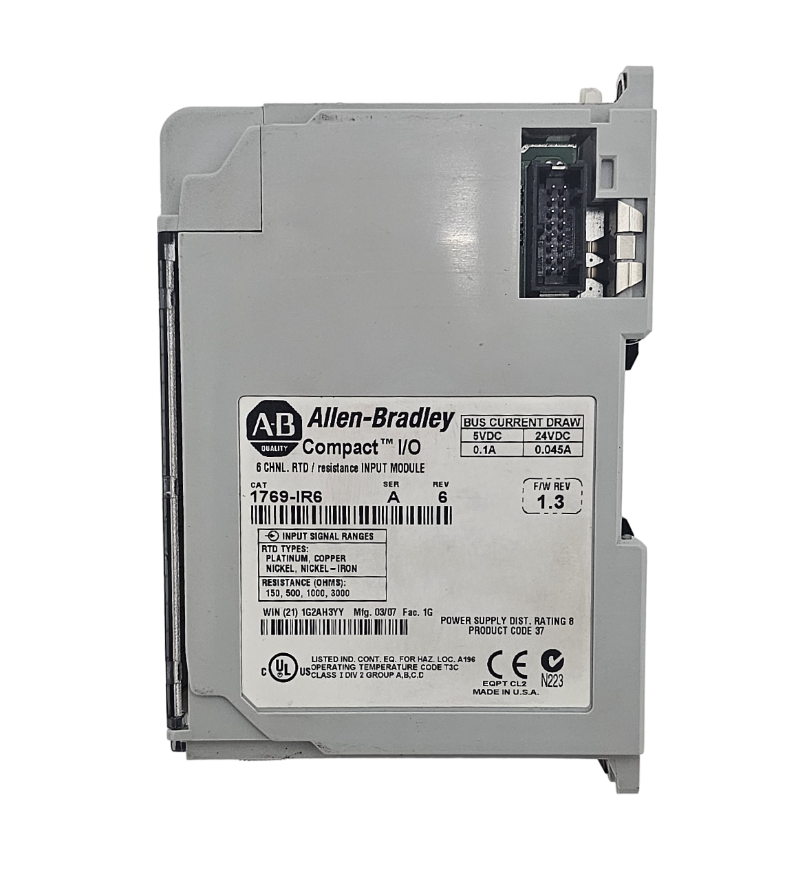 Módulo de Entrada CompactLogix RTD 1769-IR6 - ALLEN-BRADLEY - Protaquions