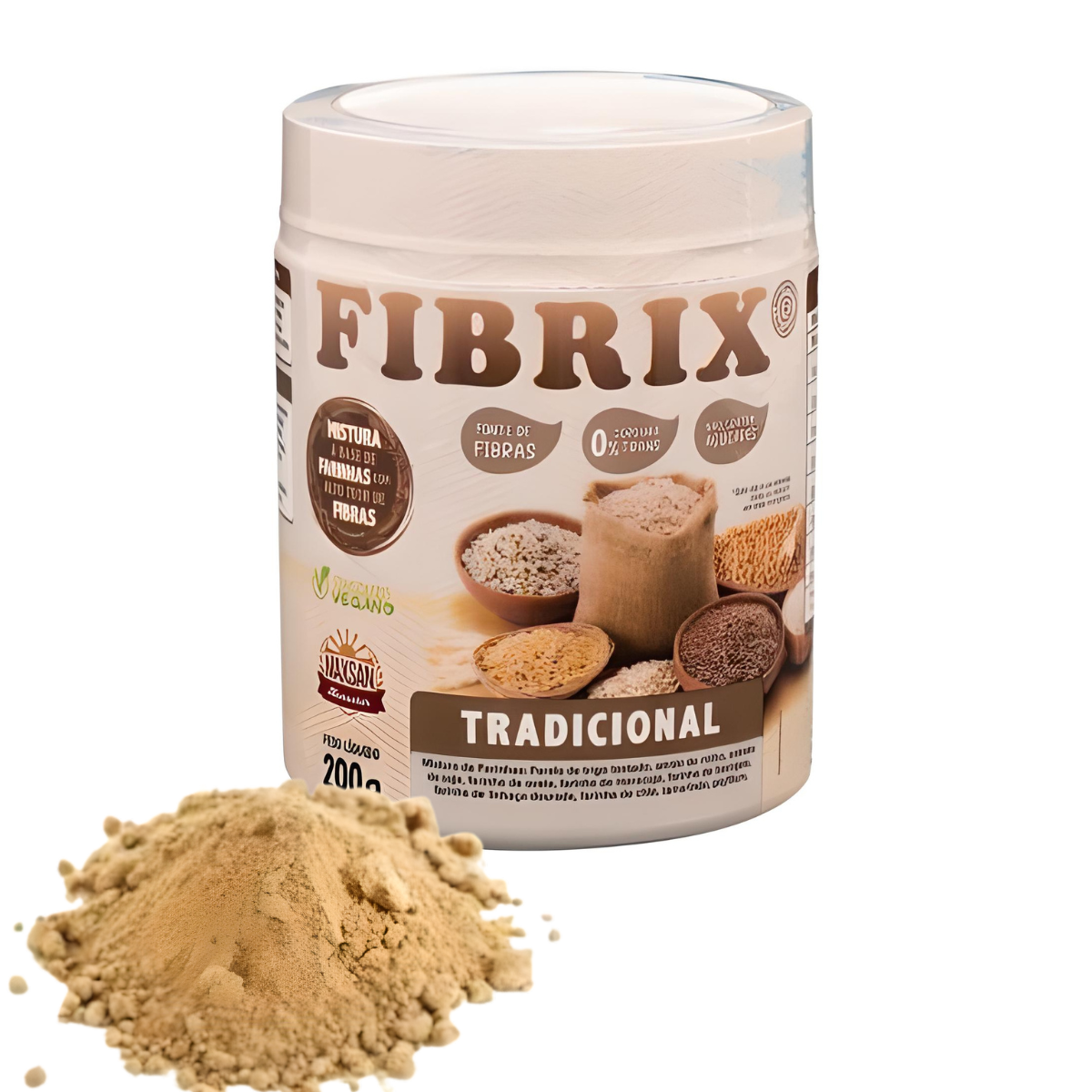 Fibrix Regulador Intestinal Vegano 200g - Sabor Tradicional - Porto ...