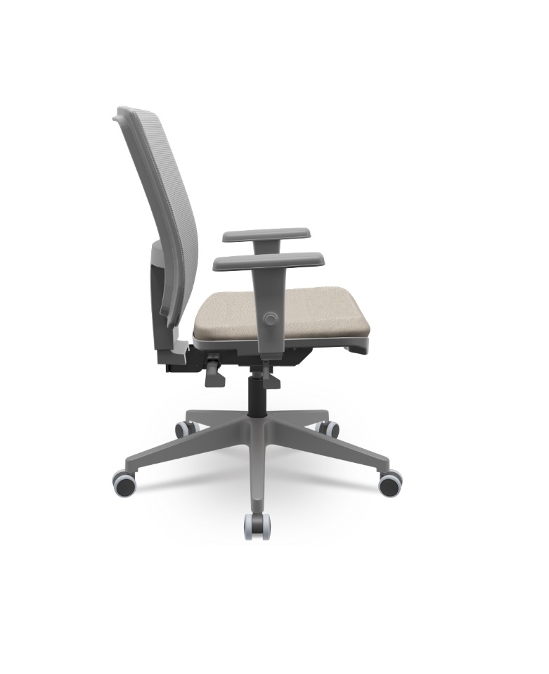 Cadeira Brizza Grafite Presidente Back System Tela Cinza Fendi T87 ...