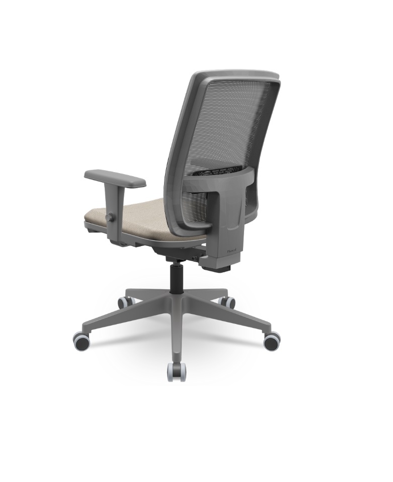 Cadeira Brizza Grafite Presidente Back System Tela Cinza Fendi T87 ...