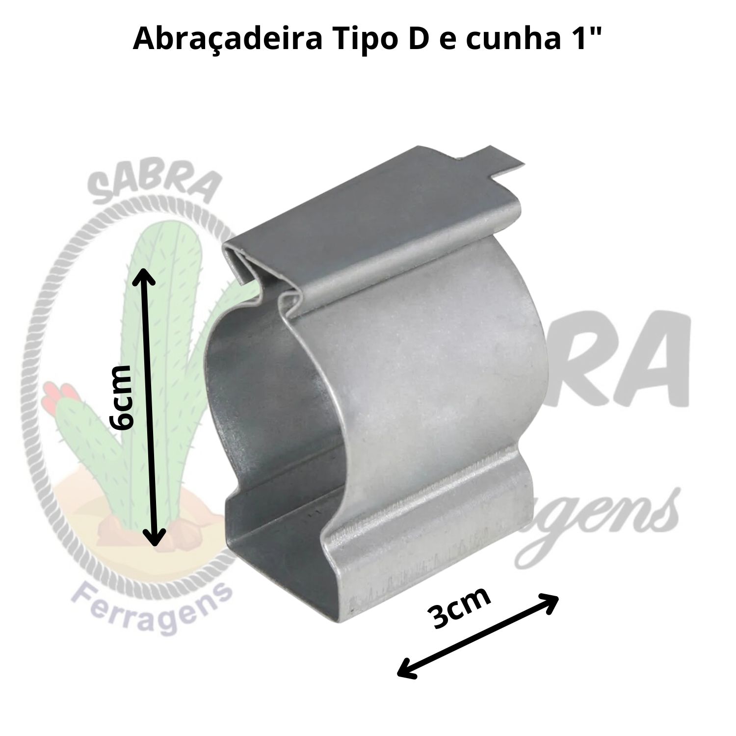 abraçadeira tipo D cunha ou chaveta parafusos e buchas 10 Pç - sabra ...