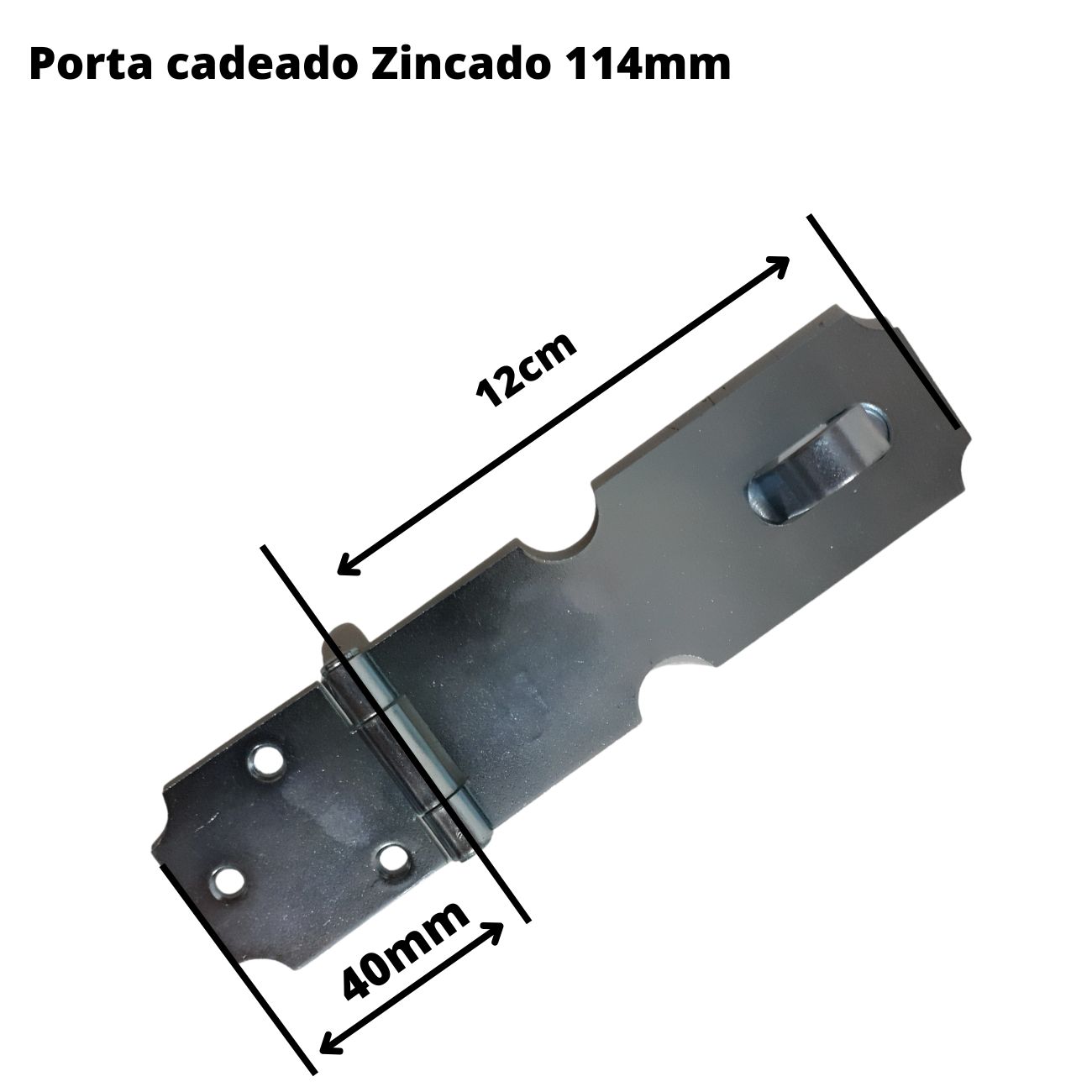 Porta cadeado multi uso portas e portões 12cm Aliança Zincado - sabra ...