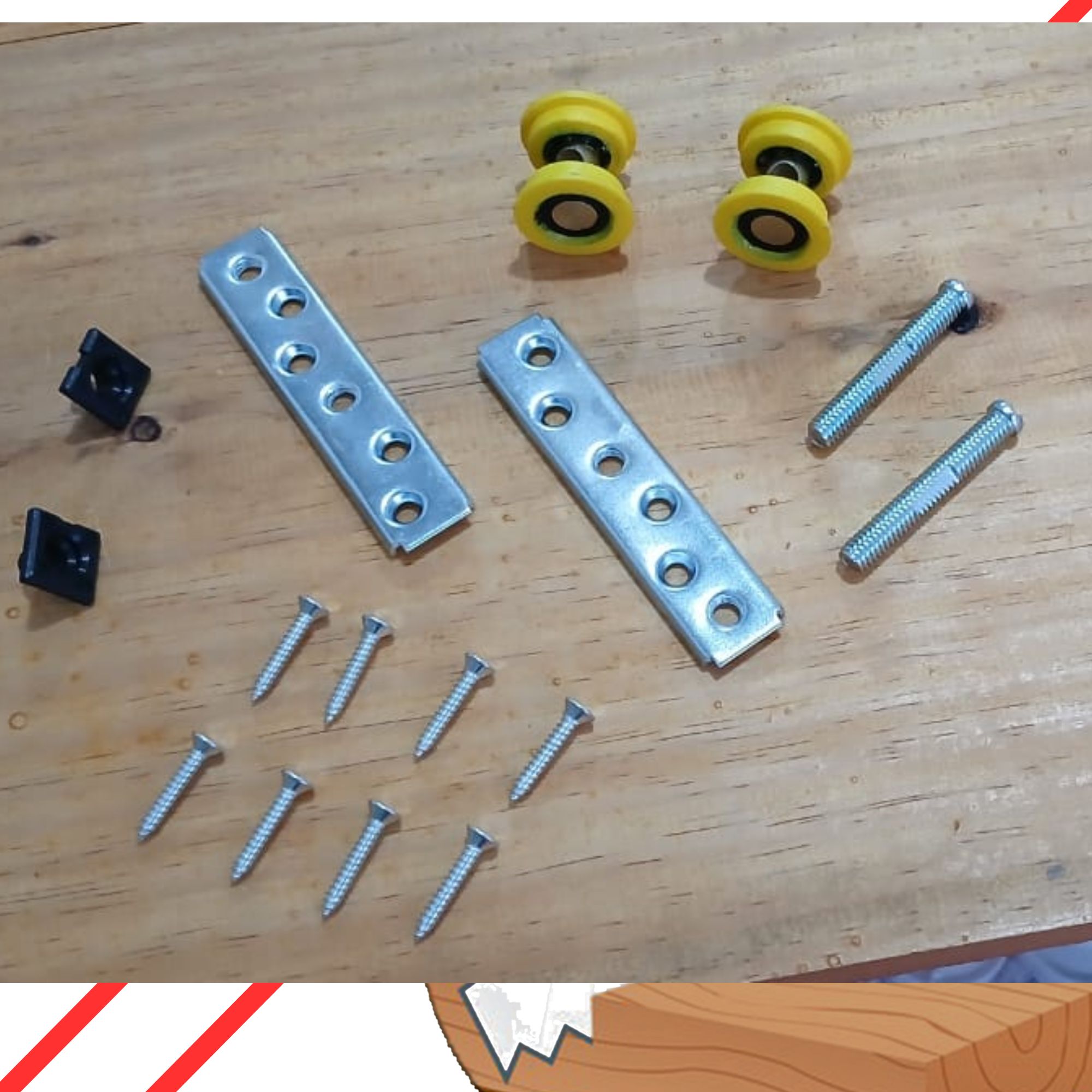 roldana trilho Stanley reta com rolamento para porta até 40kg com 2 pç ...