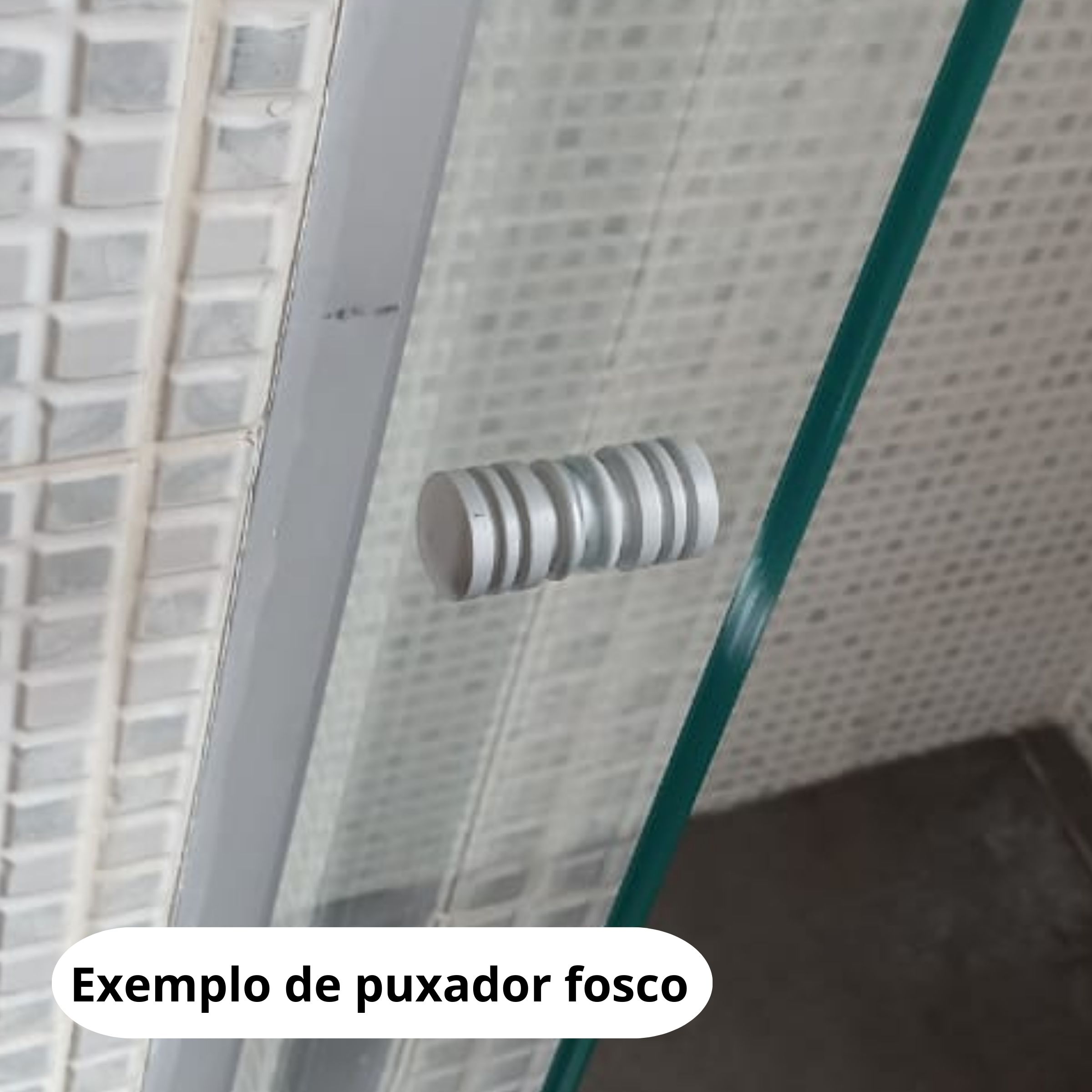 puxador box de banheiro porta de vidro temperado cor fosco - sabra ...