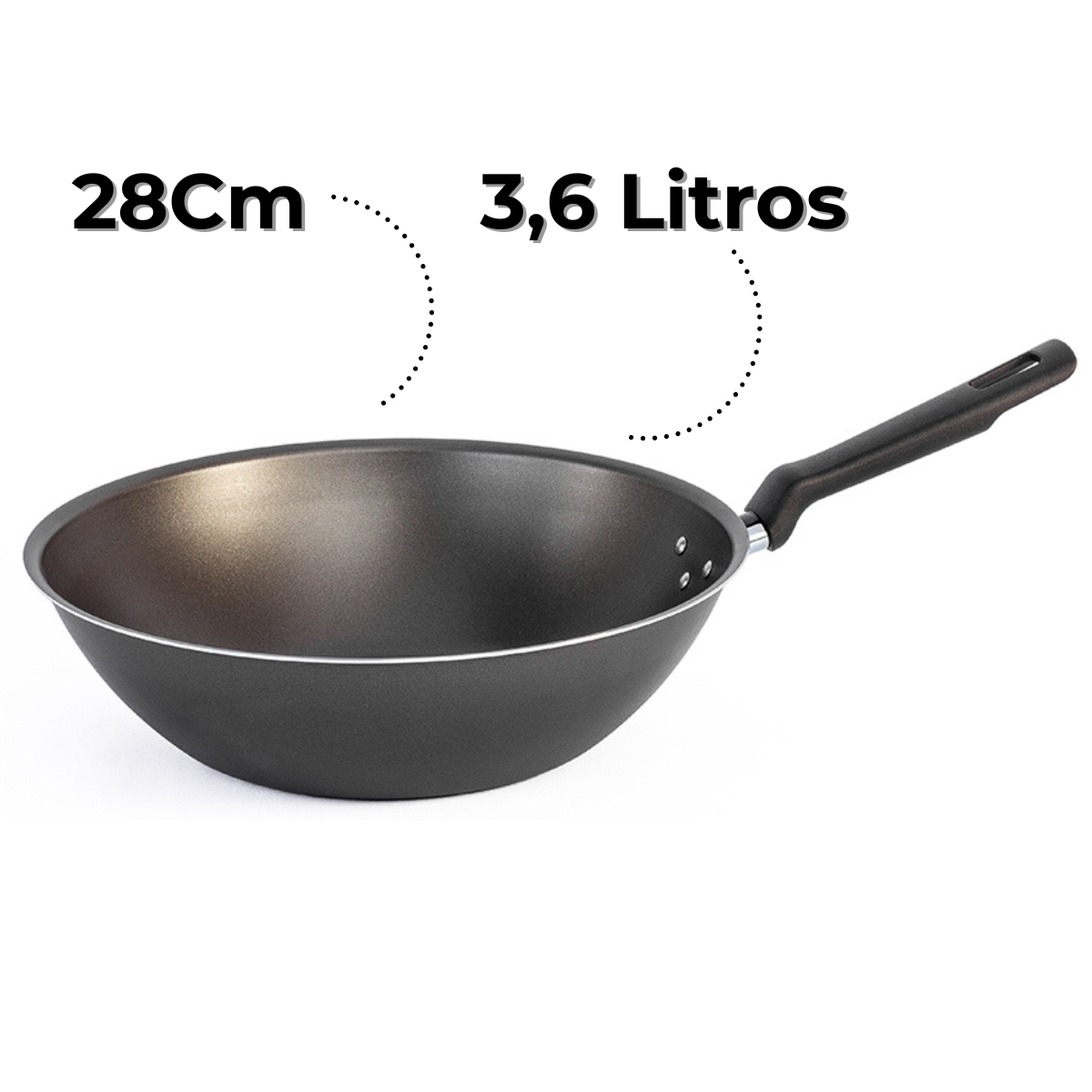 Frigideira Wok Grafite 28cm - Montre