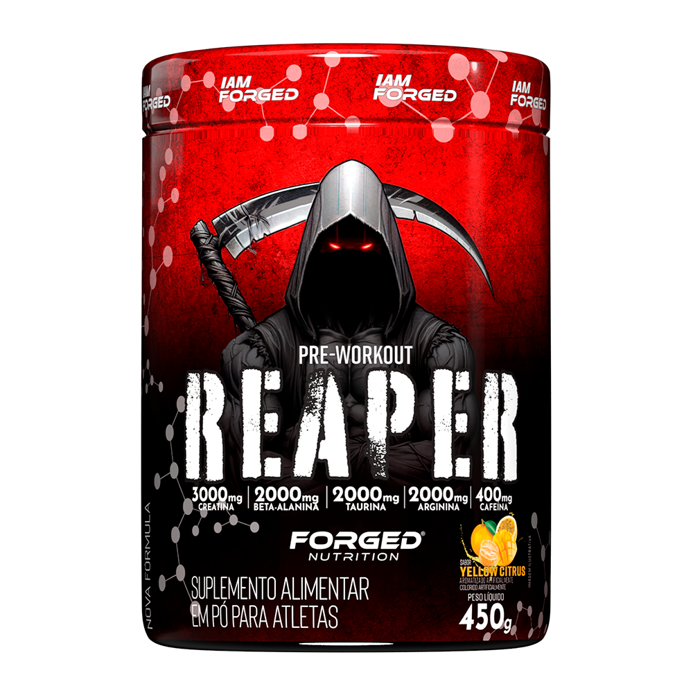 Reaper Pre-Workout 450g Cafeína Beta-Alanina Taurina Arginina - Forged Nutrition - Sua Fonte ...