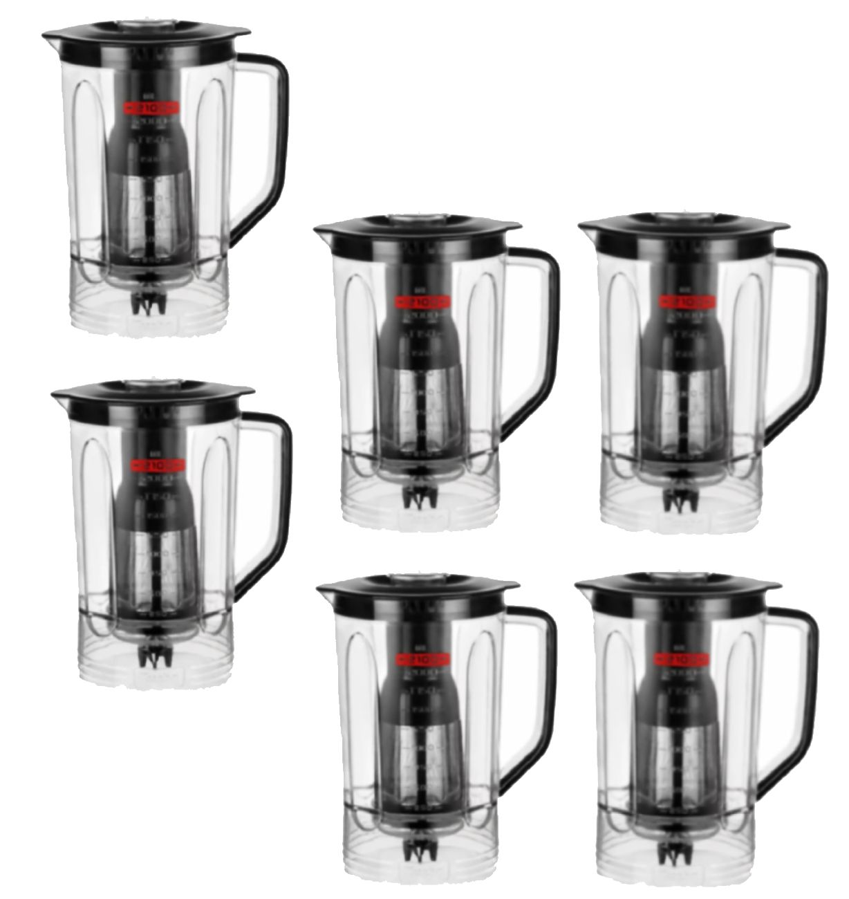 6 Copos Jarras Preto Liquidificador Mondial L-1200 BI L-1200 FB - JM Store