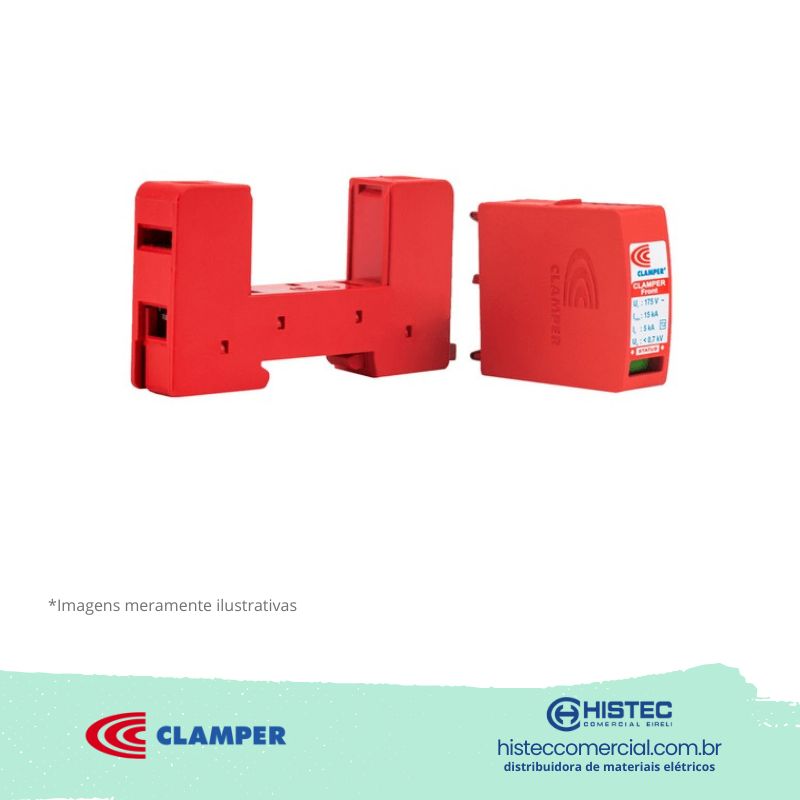 DPS 1P 15KA 275V PLUGÁVEL CLASSE II FRONT 14608 CLAMPER - Histec ...