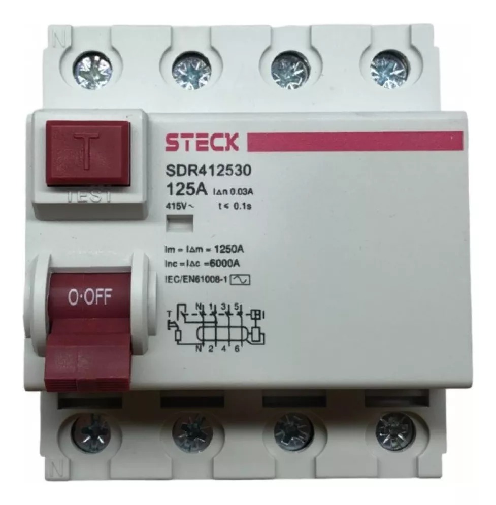 DISPOSITIVO DR STECK 4P 125A 30mA SDR-4125003 - Histec Comercial ...