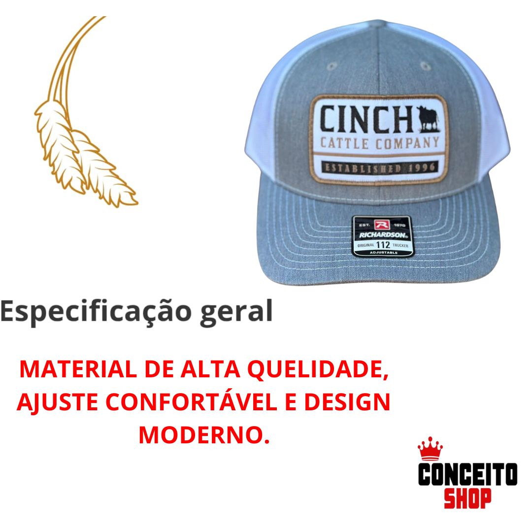 BONE CINCH IMPORTADO MCC0800008 CINZA TELA BRANCA - Conceito Shop Online