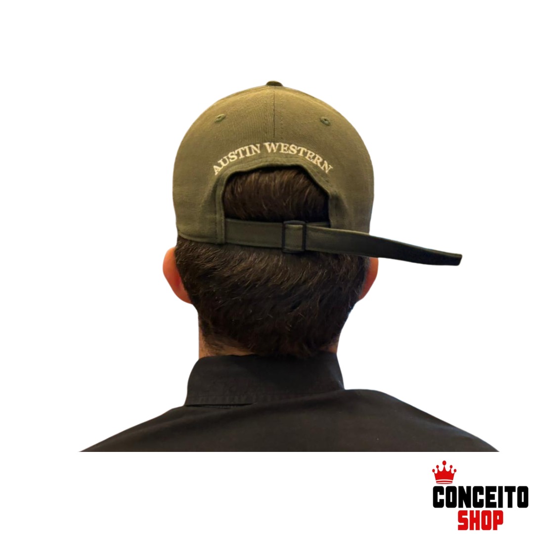 BONÉ AUSTIN WESTERN SOFT VERDE ESC. LOGO BRANCA - Conceito Shop Online