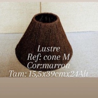Pendente Lustre Luminária Rústica de Sisal Cone - Artisa a Arte de Decorar