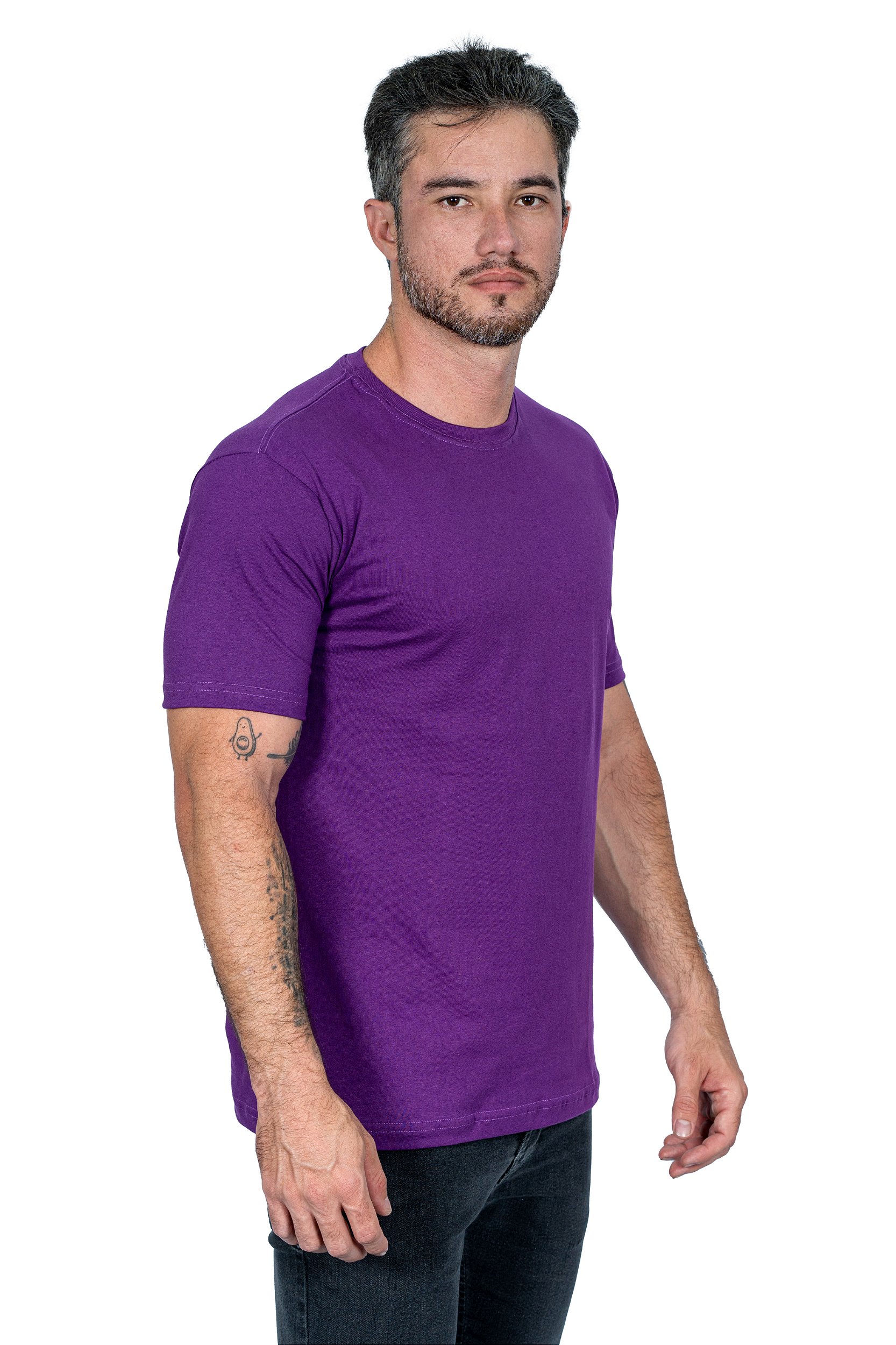 Camiseta Básica Roxa Unissex Lisa 100% Algodão El Elyon - Camisetas El ...