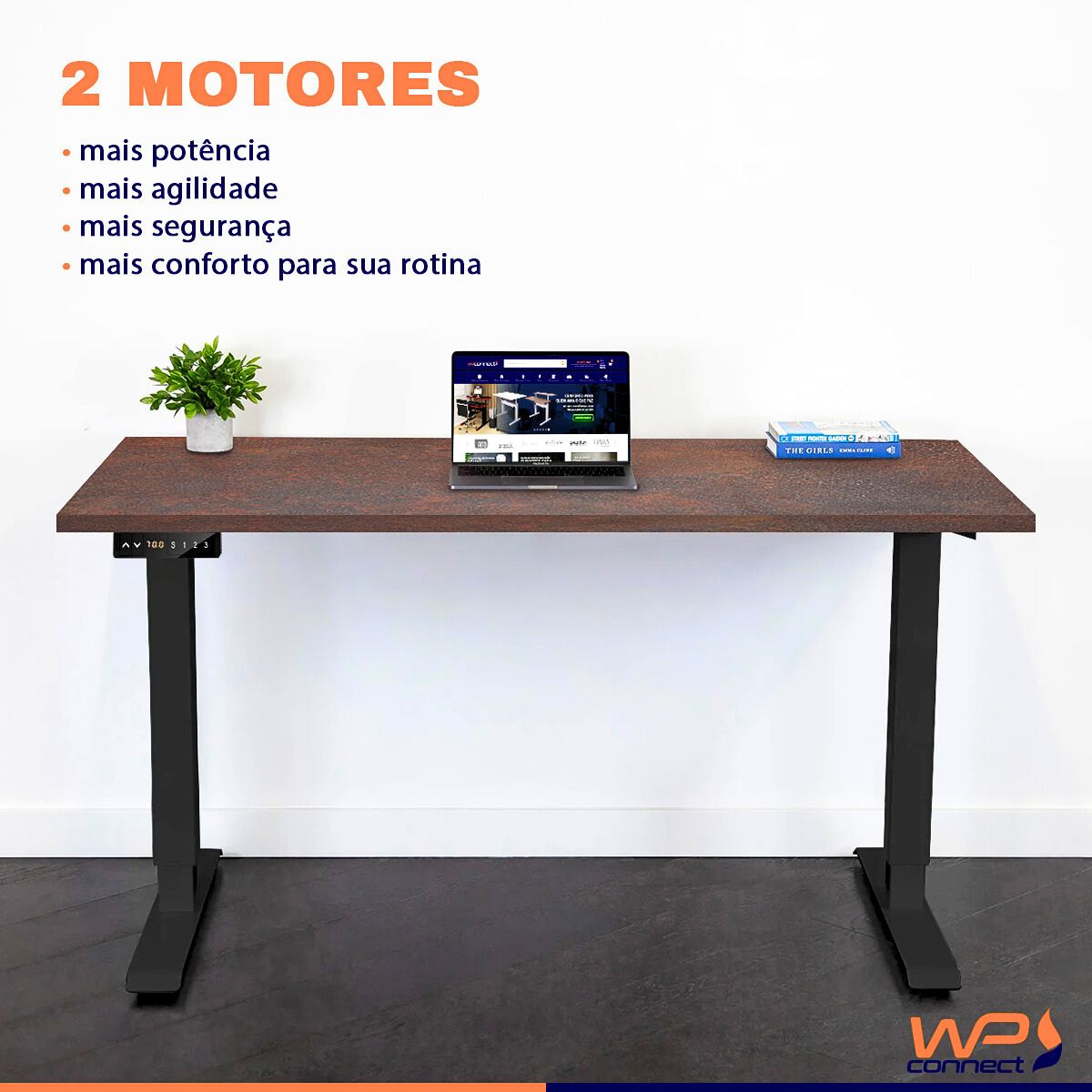 Mesa Elétrica Com Regulagem de Altura Automática 02 Motores Corten - wp ...