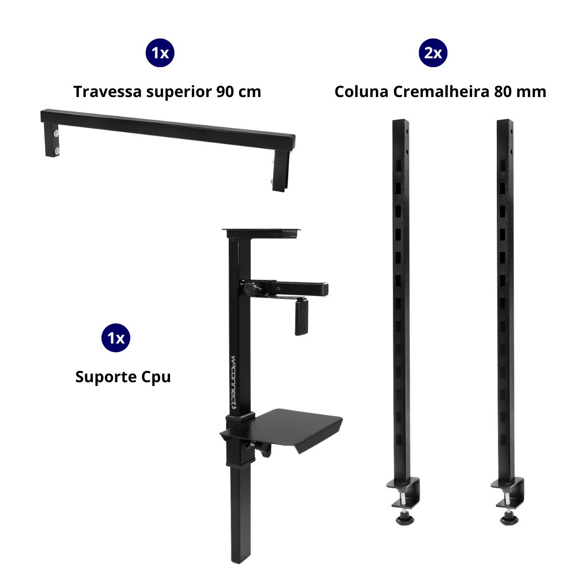 Estrutura De Bancada Cpu Torre Modelo 02 Wp Connect - wp connect