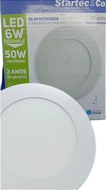 PLAFON LED EMBUTIR 6W BIV 3000K REDONDO TARTEC - Loja Eletrica Lima ...