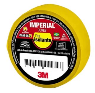 FITA ISOLANTE 10M 3M AMARELA IMPERIAL - Loja Eletrica Lima Materiais ...