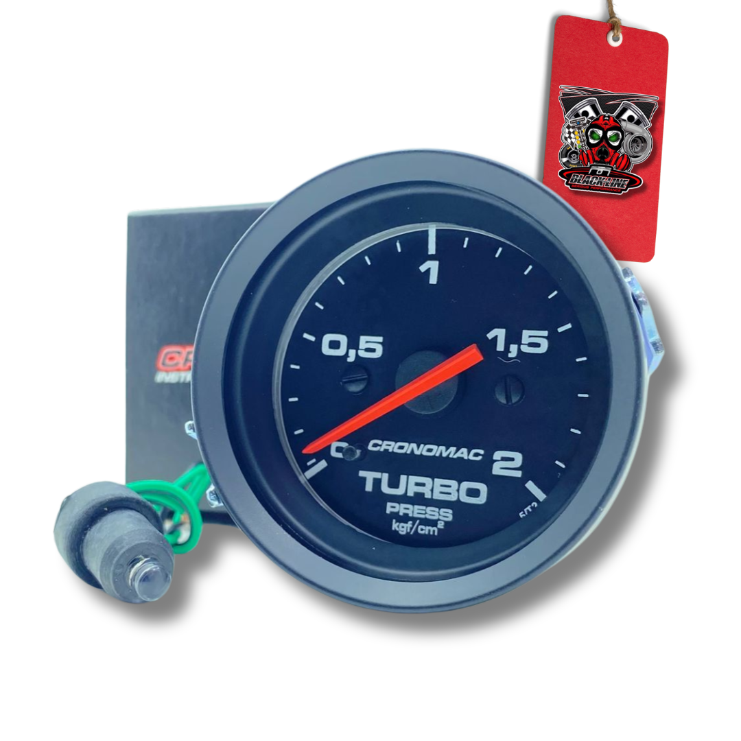 MANOMETRO DE TURBO 2KG - CRONOMAC - BlackLine Perfomance