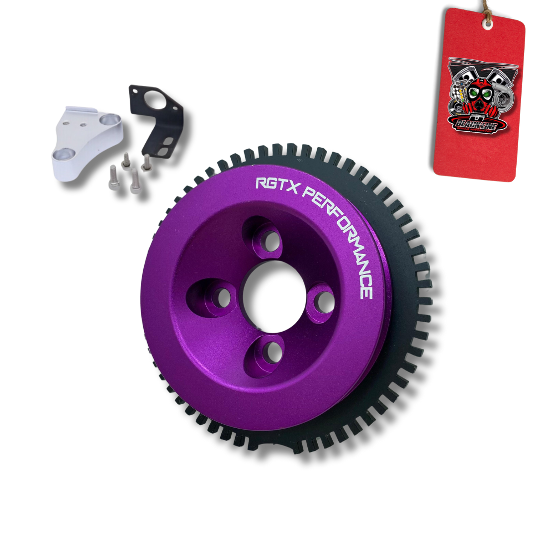 KIT COM 5 POLIAS COM RODA FONICA ROXA - RGTX - BlackLine Perfomance