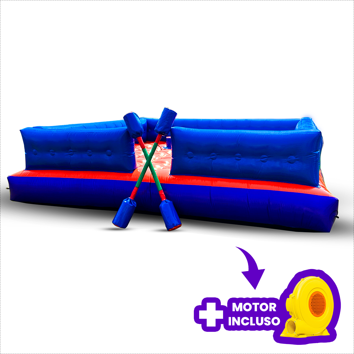 Guerra de Cotonete Inflável - Azul - c/ Motor - Pemac Brinquedos ...