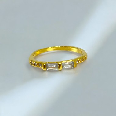 ANEL FLORA FOLHEADO Á OURO - TAM 19 - Golden Lux Joias