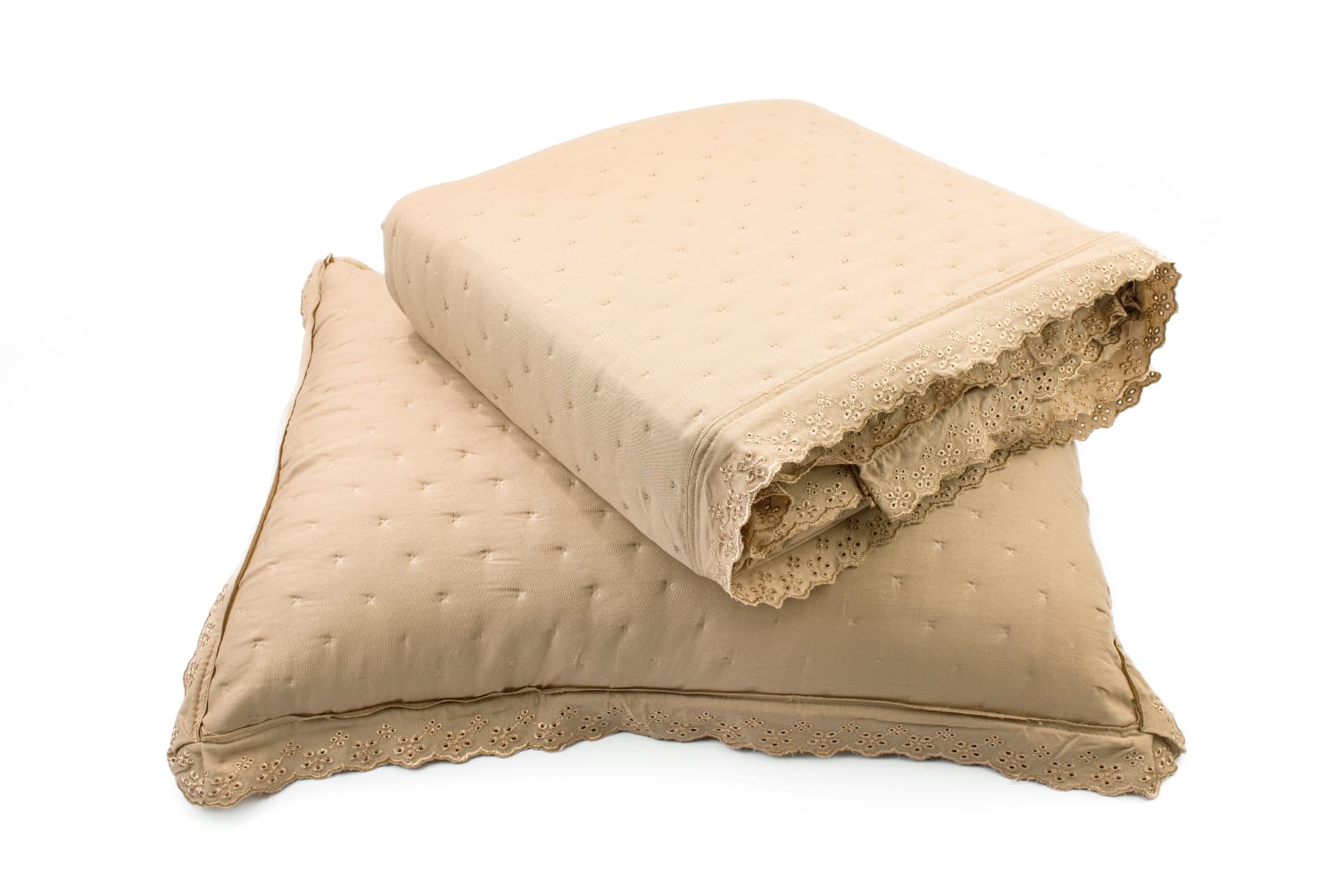 Kit Colcha King Amelie 3 Peças Toque de Algodão c/ Bordado Inglês Rozac ...