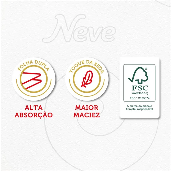 Papel Higiênico Interfolhado Neve® Folha Dupla - 1 Pacote com 250 ...