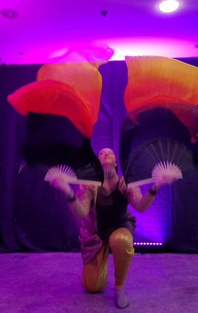 FAN VEU PAR - LEQUE DE SEDA ORIGINAL SEM LED - Excelência Dance