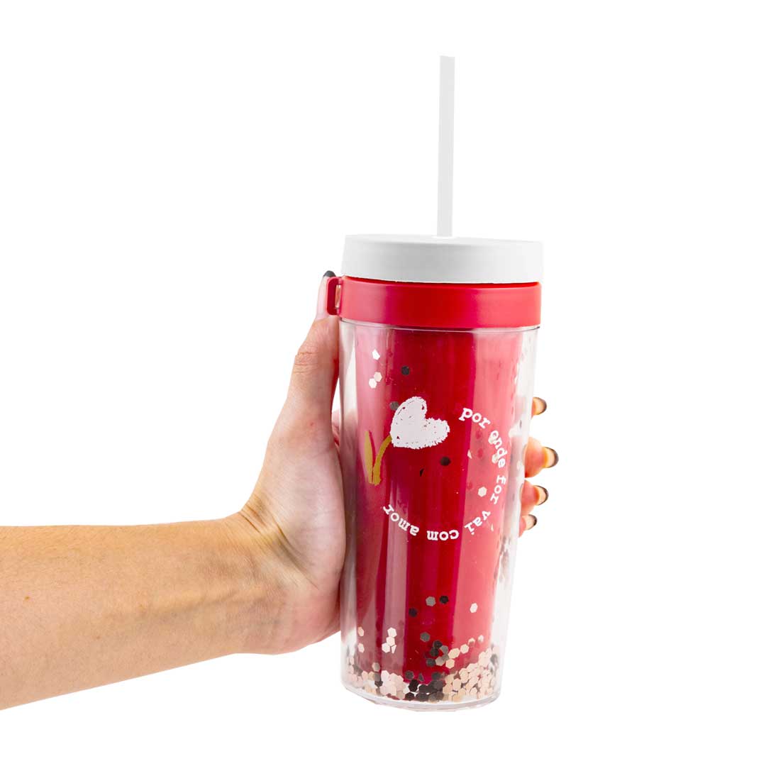 COPO FUN COM CANUDO COM CARD PERSONALIZADO - Uatt? Presentes Corporativos