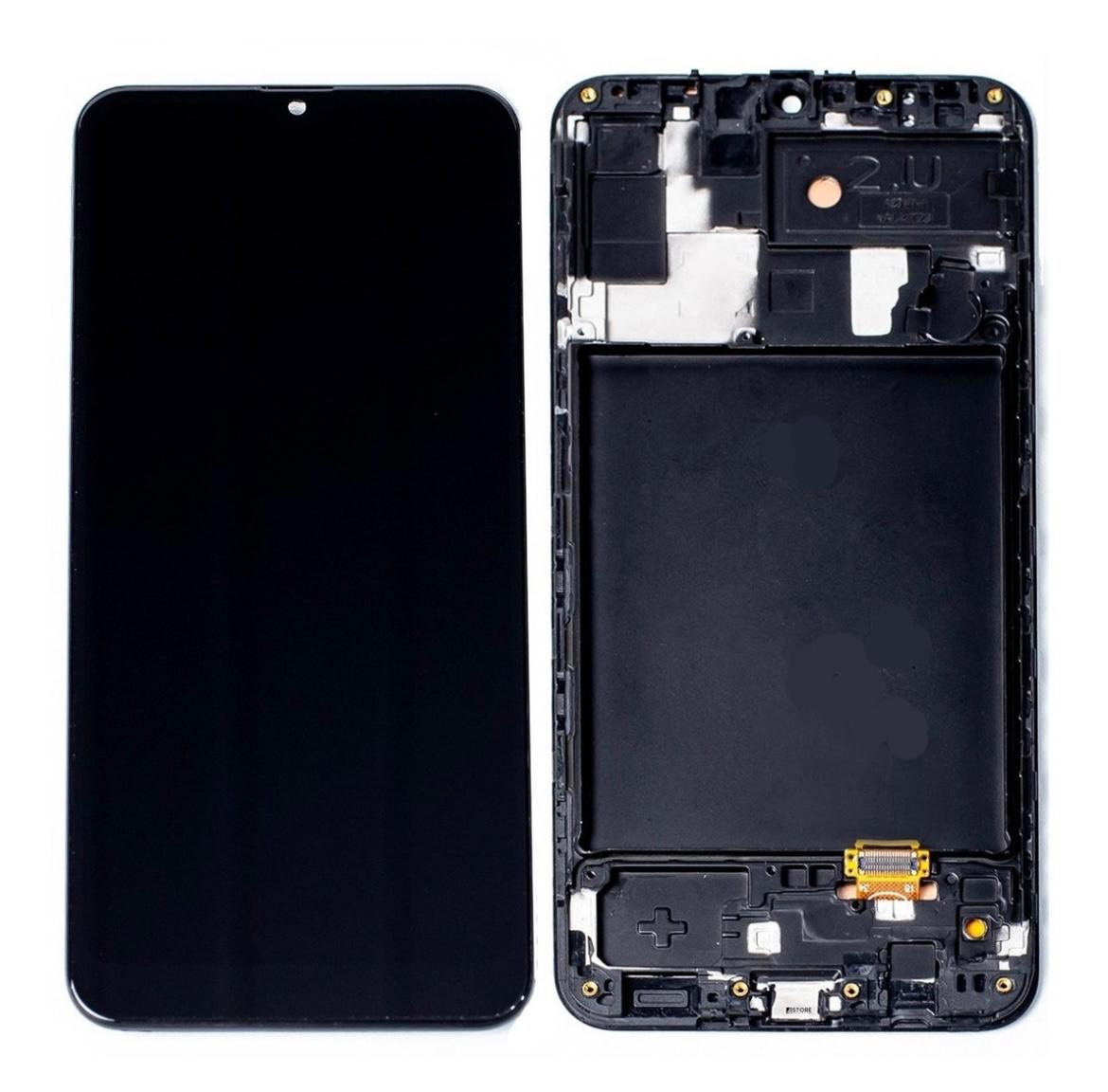 FRONTAL COMPLETA TELA TOUCH DISPLAY LCD SAMSUNG A20 - Tencel