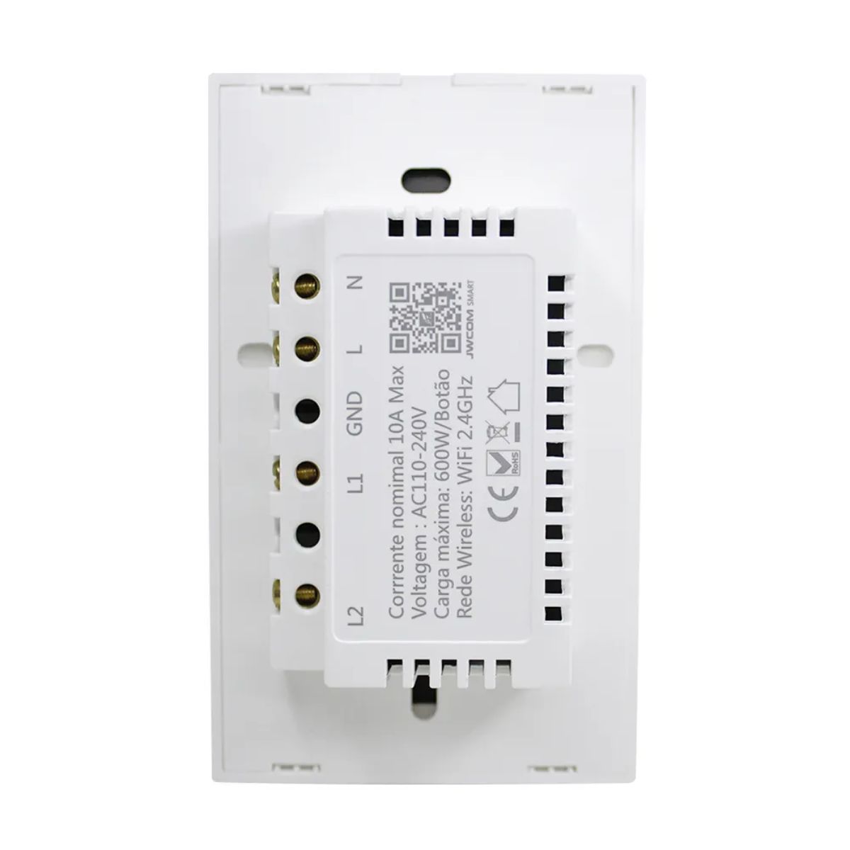 Interruptor Inteligente Wi-fi RF 433MHz JWCOM 2 Botões 4x2 - Somos uma ...