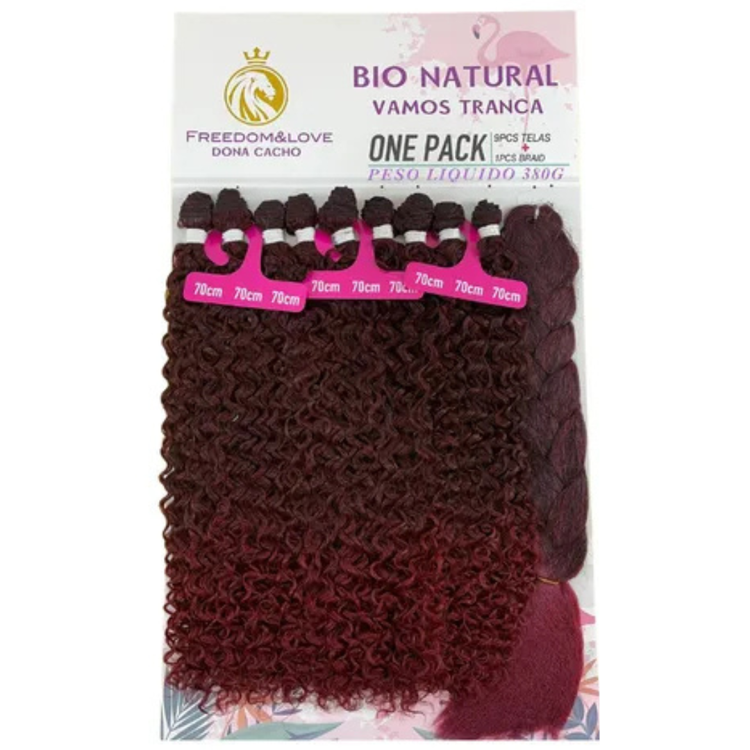 Cabelo Cacheado Miss Cha Bio fibra Natural 380g 70Cm com Jumbo - Maya Hair