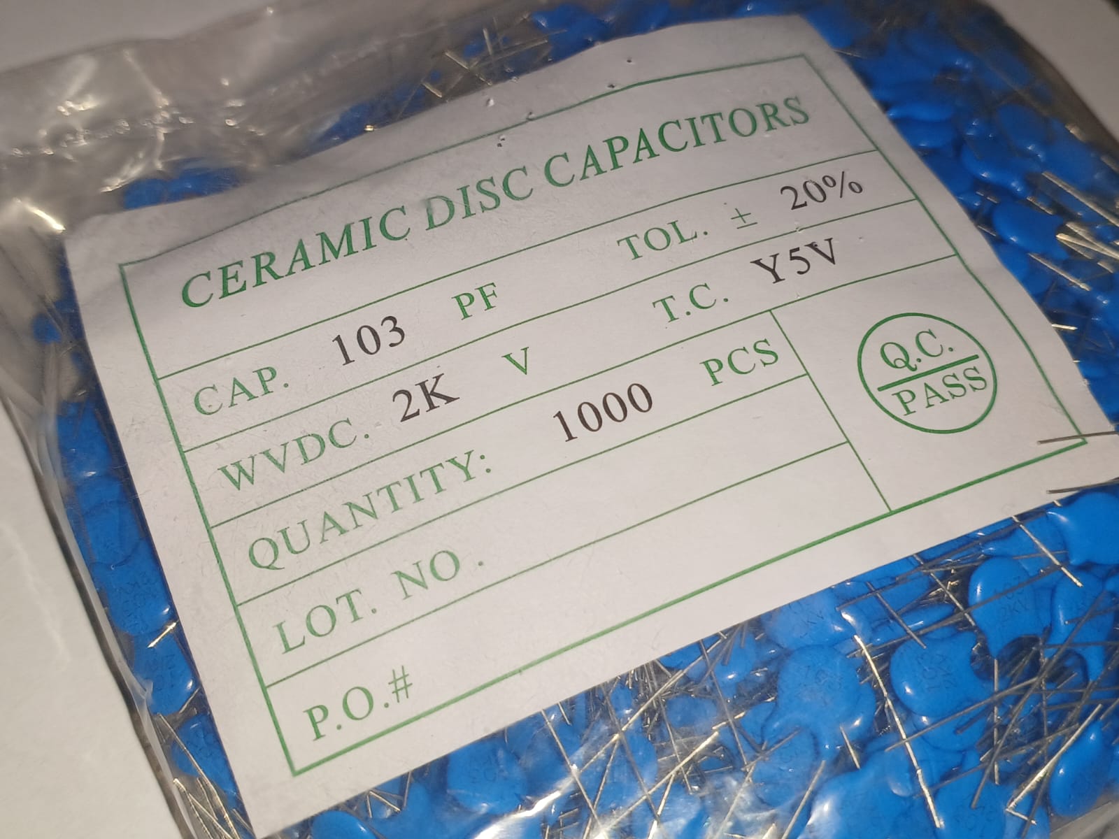 Capacitor Cerâmico Disco 10NF/2KV 20% Y5V P:5,0MM - Power Circuit ...