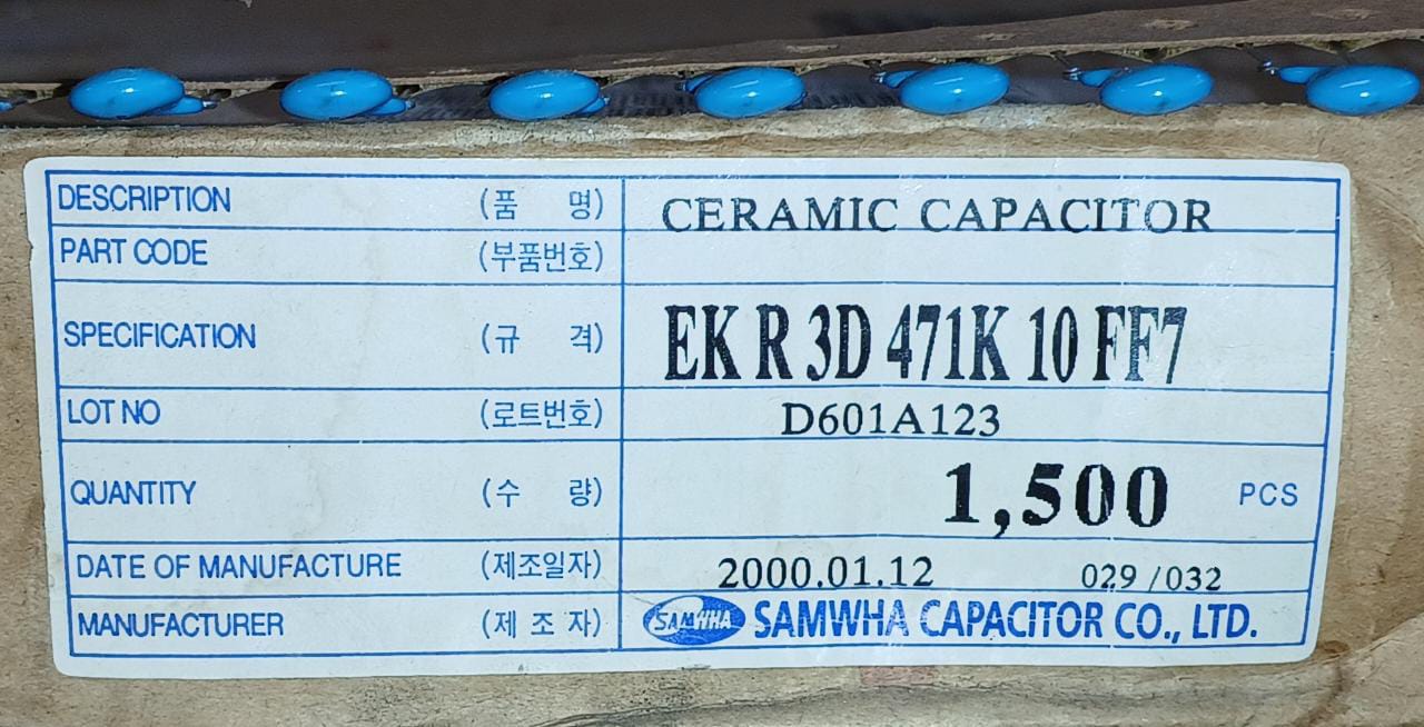 Capacitor Cerâmico Disco 470PF/2KV 10% Kit com 10 - Power Circuit ...