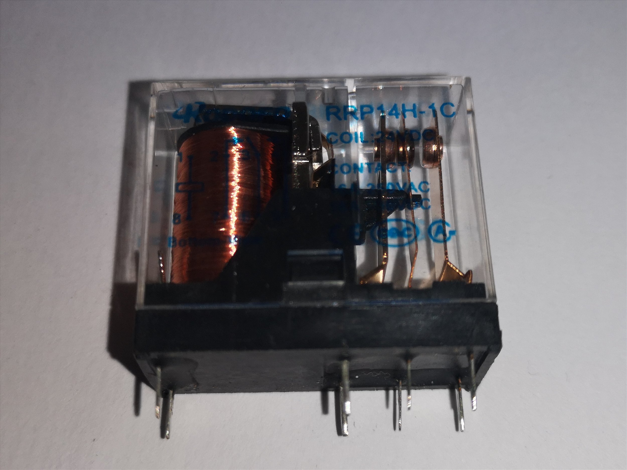 Rele 8 PINOS 24VDC RRP14-1C 12 VDC 10A 250VAC - Power Circuit ...