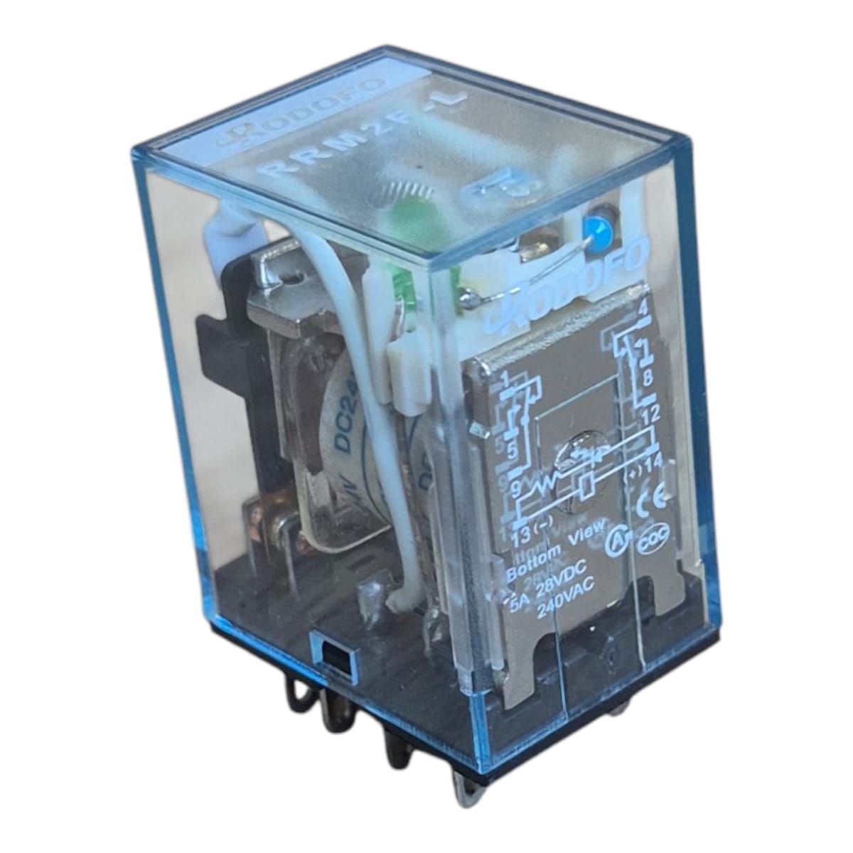 Rele Rrm2f-l Dc24v 5a/28vdc 5a/240vac Led Verde - Power Circuit ...