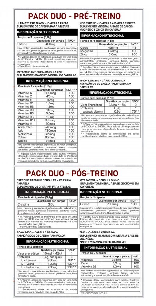 TITANIUM PACK DUO 44 PACKS - MAX TITANIUM - BM VITAMINAS