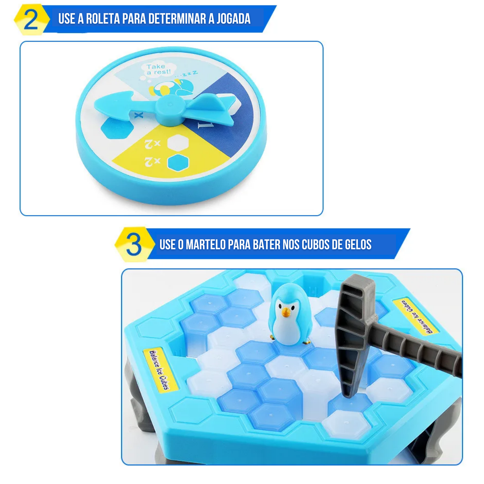 Jogo Quebra Gelo Pinguim Brinquedo Interativo - TudoAquiKids