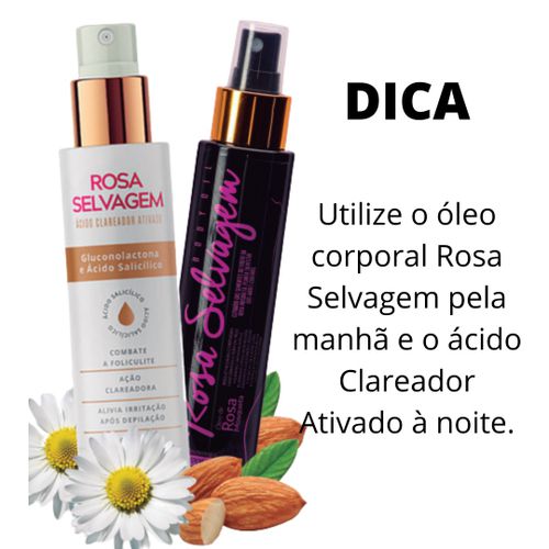 Kit Rosa Selvagem Clareador 100ml e Rosa Selvagem Ácido Ativado 100ml ...
