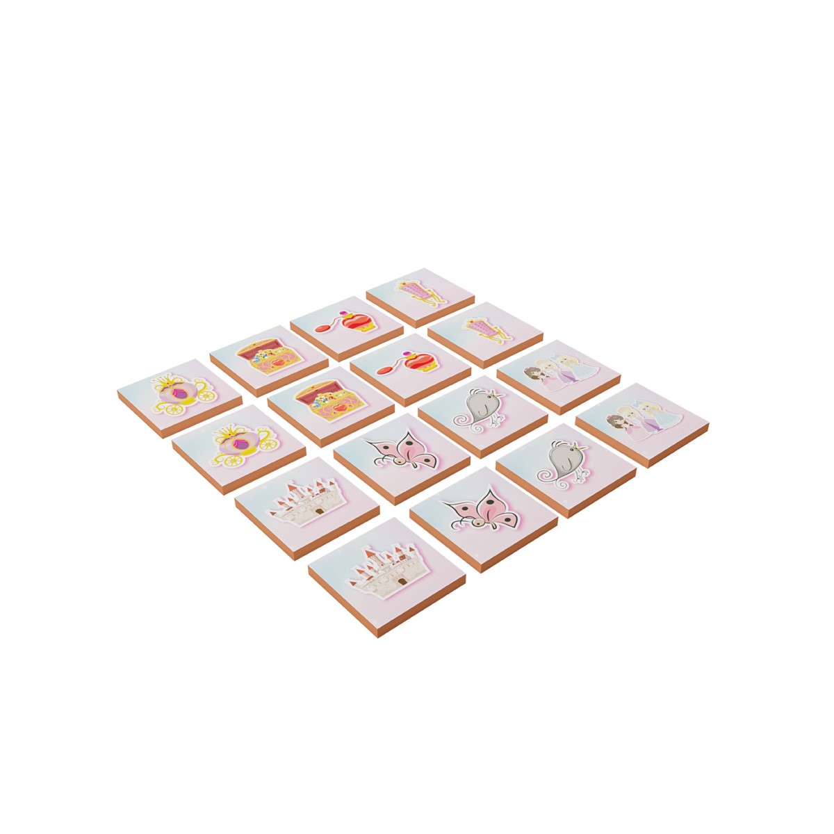 Jogo Da Memoria Princesas 40 Pecas Em Madeira Coluna - Inventio Store