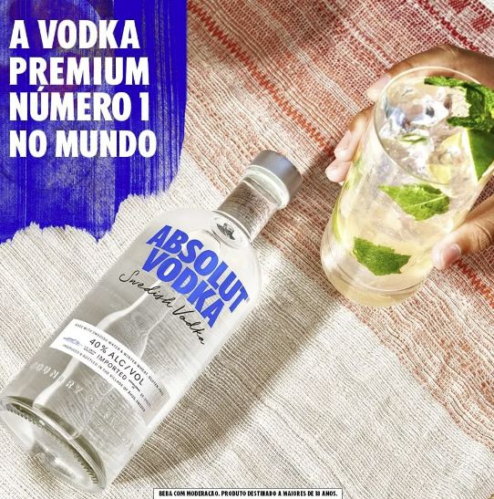 Pernod Vodka Absolut - Garrafa 750ML - Loja de festa Cabral e Sousa