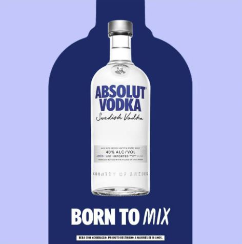 Pernod Vodka Absolut Tradicional - Garrafa 1L - Loja de festa Cabral e ...