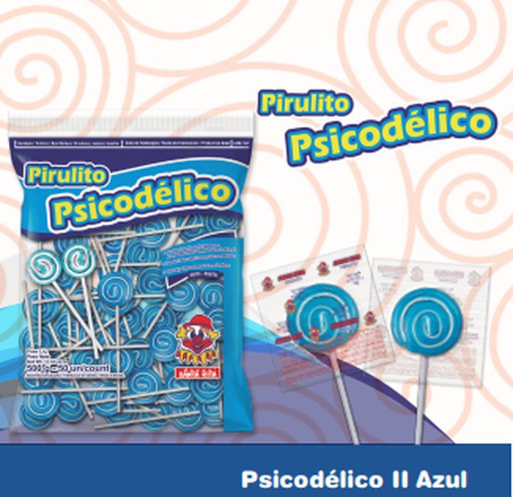 Pirulito Santa Rita Psicodélico II Azul - Pacote com 500G - Loja de ...